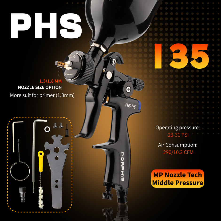PORPHIS PRD&PHS Automotive Refinishing Spray Paint Gun