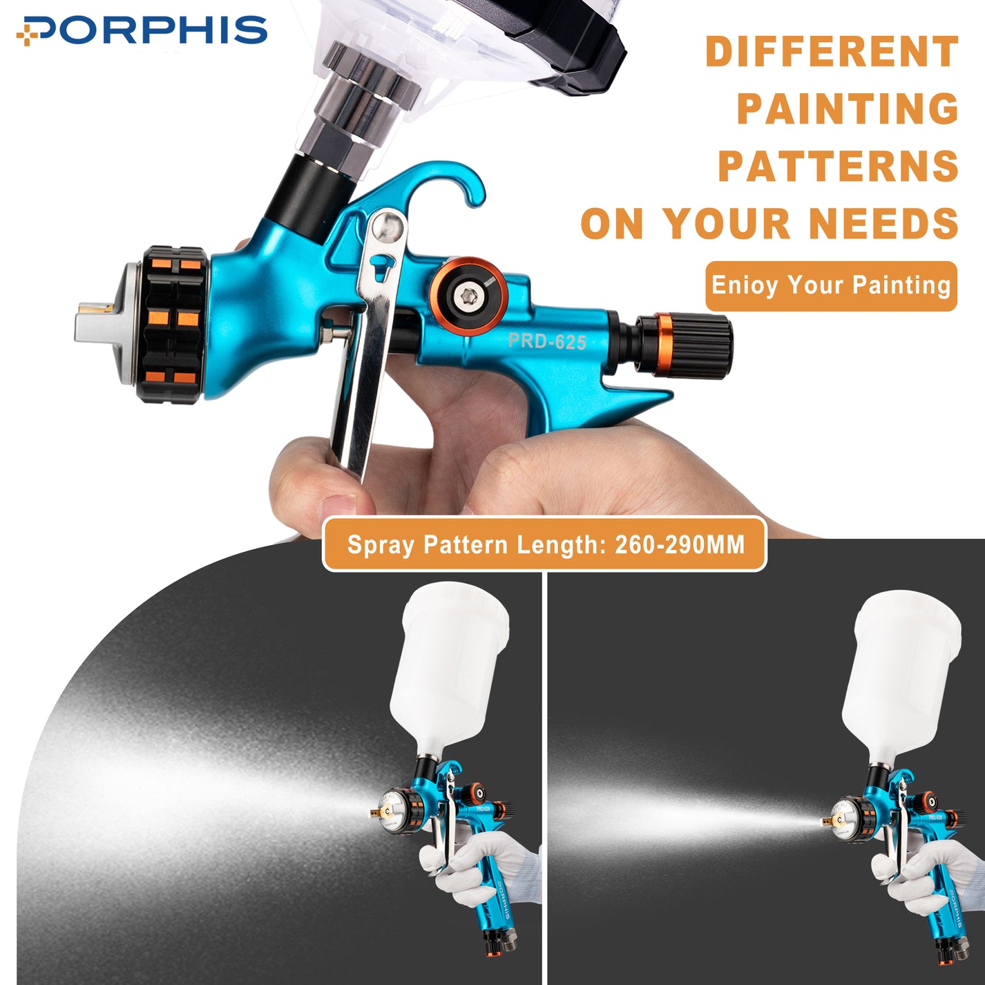 PORPHIS MP TYPE PRD-625 SPRAY PAINT GUN 1.3mm