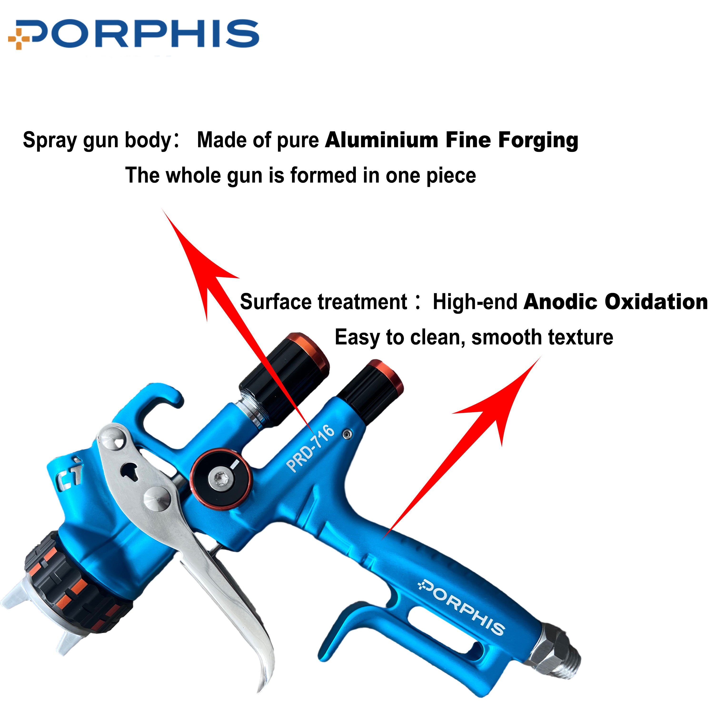 PORPHIS HVLP PRD-716 SPRAY GUN 1.3mm